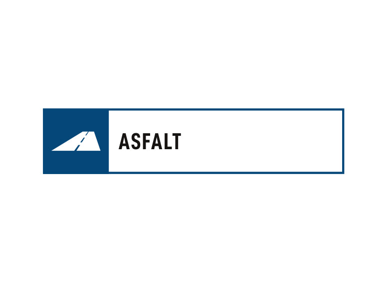 Asfalt dekal - Handla online hos Skylt.se