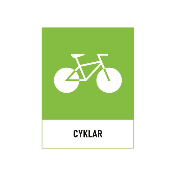Cyklar dekal – Skylt.se