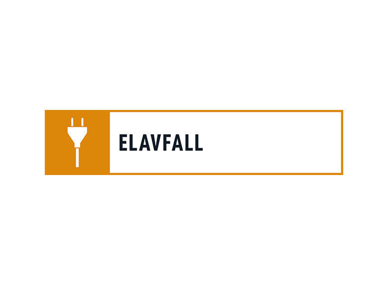 Elavfall dekal - Beställ online hos Skylt.se