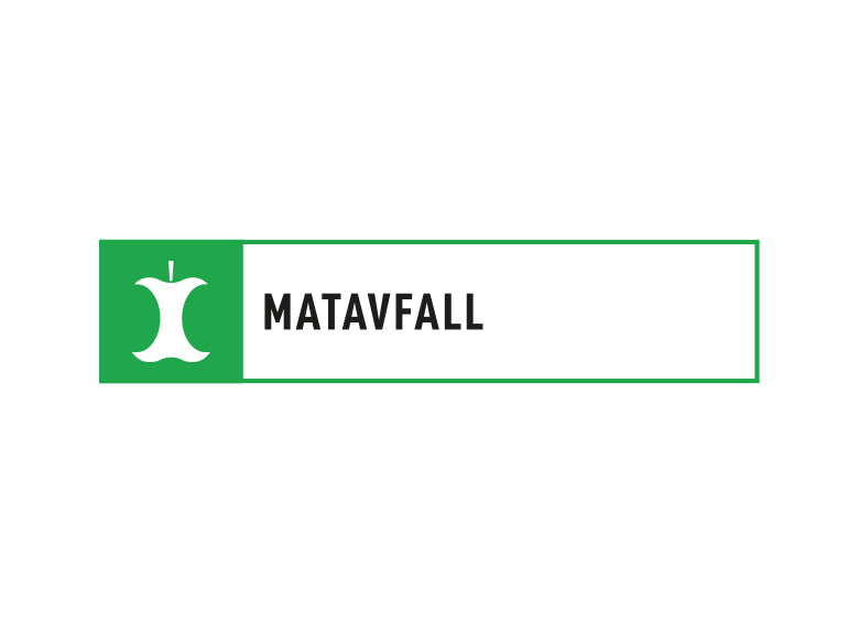 Matavfall dekal - Handla online hos Skylt.se