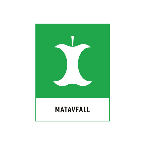 Matavfall dekal - Handla online hos Skylt.se